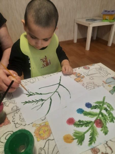 Художественное творчество Рисование Тема «Еловая ветка с игрушками ЦЕЛЬ ЗАНЯТИЯ ВКонтакте