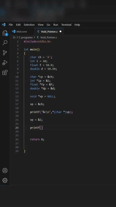 void pointer in c shorts viral pointers youtube