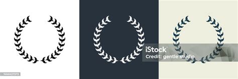 채플렛 어워드 실루엣 아이콘 잎 나뭇 가지 우승자 성공 엠블럼 픽토그램 라운드 월계관 보상 기호 챔피언 상품 세트 올리브 잎 가지 트로피 기호 고립된 벡터 그림 경쟁에 대한