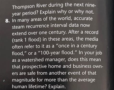 Solved Does Knowing The Recurrence Interval Enable You To Chegg Com