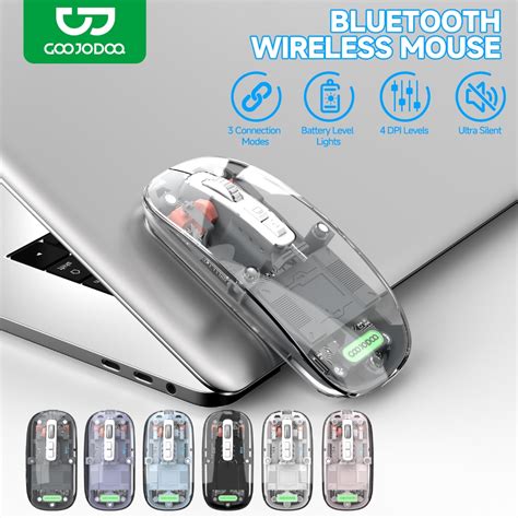 Jual Goojodoq Bluetooth Mouse Wireless Dpi For Ipad Laptop Rechargeable Silent Tablet Phone