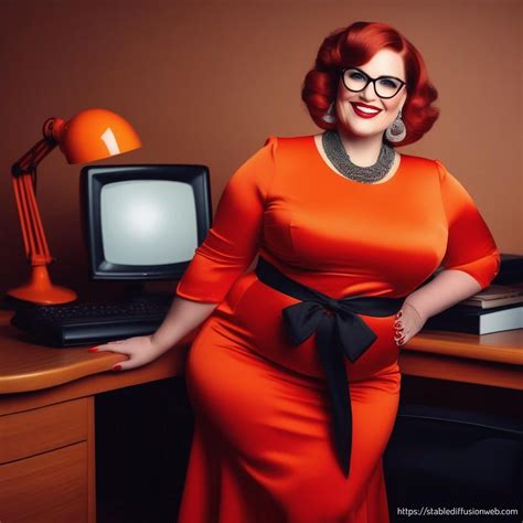 Bbw Velma Secretary Sweet Orange Silk Dress By Businessbbw On Deviantart