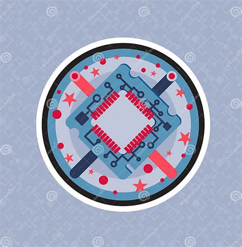 Computer Processor Chip Stock Illustration Illustration Of Digital 78196295