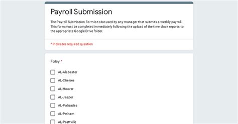 Payroll Submission