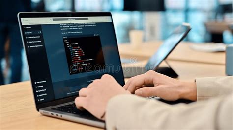 Software Developer Generating Code In An Ai Chat Editorial Photo