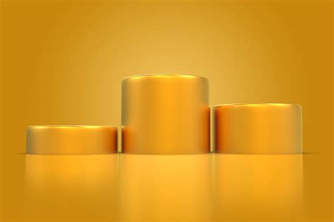 우승자 연단 스테이지 3d 일러스트 레이 션 골든 컬러 메달 수상대에 대한 스톡 사진 및 기타 이미지 메달 수상대 순서 0명 Istock