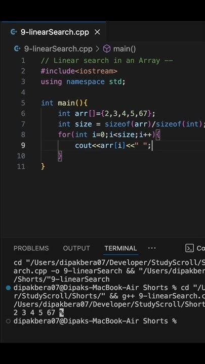 how to perform linear search in c quick guide coding shorts youtube