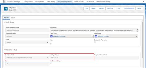 How To Import Data From Sage 300 Erp To Salesforce Using The Last Sync Field And Last Sync Value