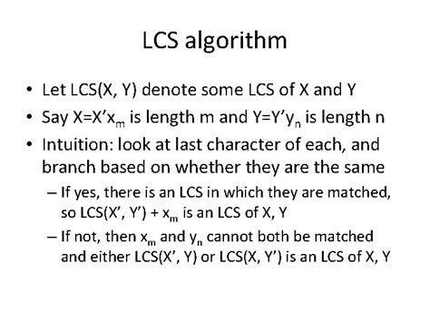 Algorithms Lecture 11 String Matching Problems Longest Common