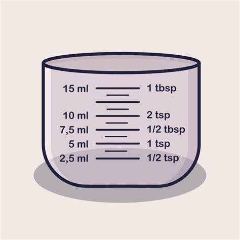 Illustration Of A Medicine Measuring Cup With Clear Ml And Spoon Based