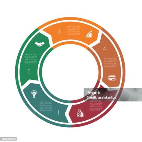성공 프로젝트 워크플로우 웹 디자인 광고 배너를 위한 비즈니스 템플릿 인포그래픽 텍스트 영역과 5개의 화살표가 있는 벡터 그림 0명에 대한 스톡 벡터 아트 및 기타 이미지