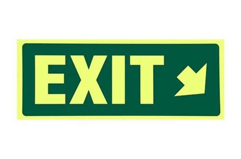 Rectangular ACP Exit Radium Sign Board Board Thickness Mm At Square Feet In Ghaziabad