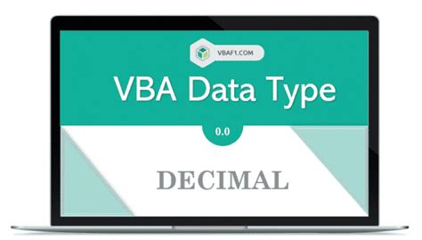 decimal data type in excel vba syntax examples tutorial vbaf1