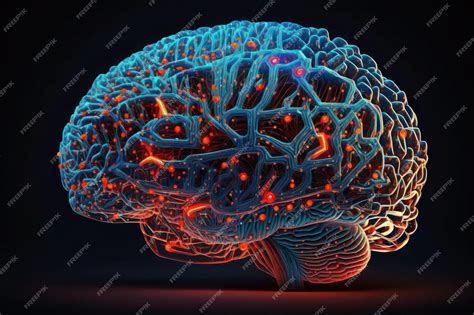 Premium Ai Image Human Brain Glowing Blue Lines Neural Connections Artificial Intelligence