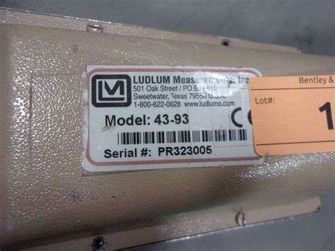 Ludlum Measurements Model 43 93 Alpha Beta Detector Bentley And Associates Llc