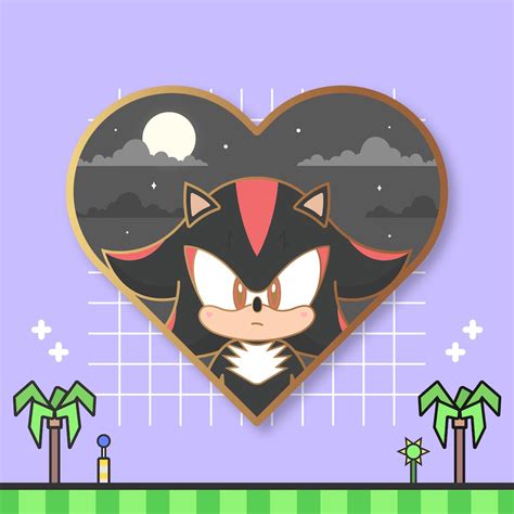 Shadow The Hedgehog Heart Enamel Pin Sonic Hearts Enamel Pin Collectionpre Order Etsy Uk