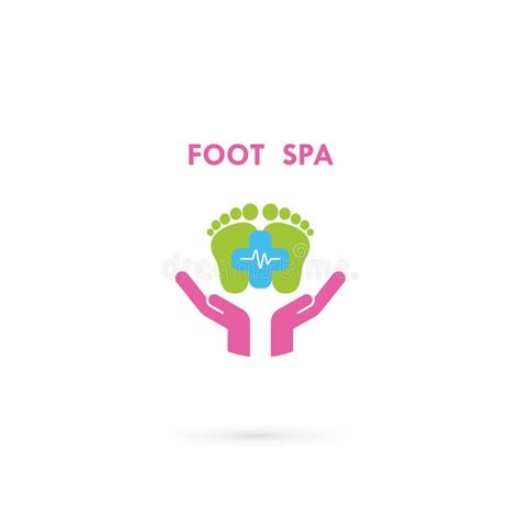 Foot Care Logohuman Foot Iconfoot Spa Conceptvector Illustration