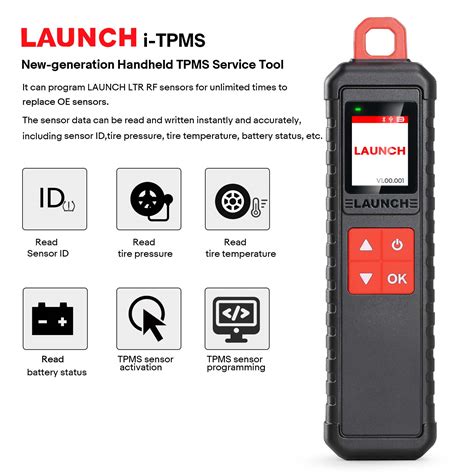 Launch I Tpms Handheld Tpms Service Tool Supports App 315433mhz Sensors