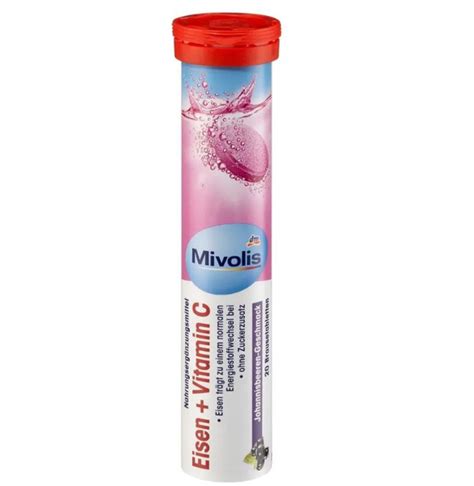 Характеристики Mivolis Миволис Железо 7 мг витамин С 67 мг со вкусом смородины 20 шт