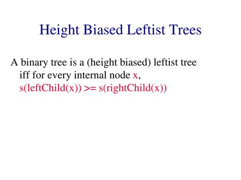 ppt leftist trees in binary data structures powerpoint presentation