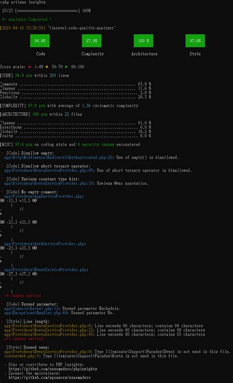 Github Henryleeworldlaravel Code Quality Analyzer 程式品質分析器