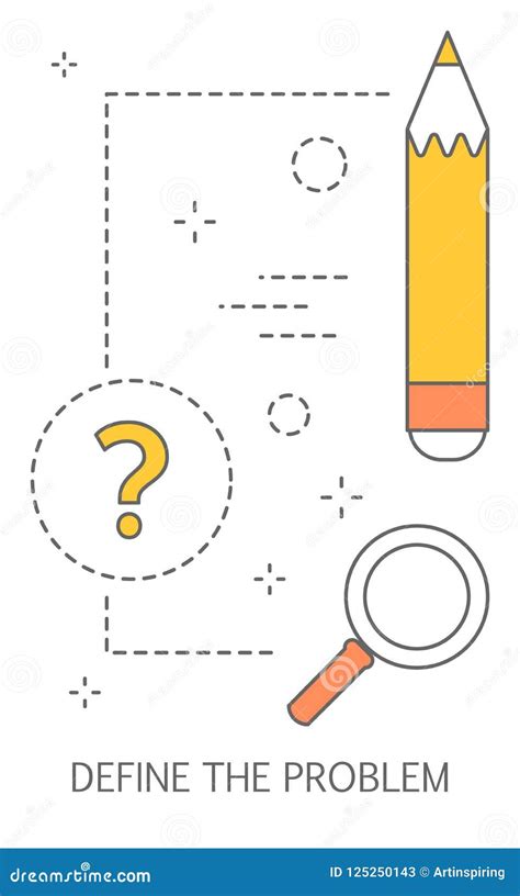 Define The Problem Concept Problem Solving Process Stock Vector