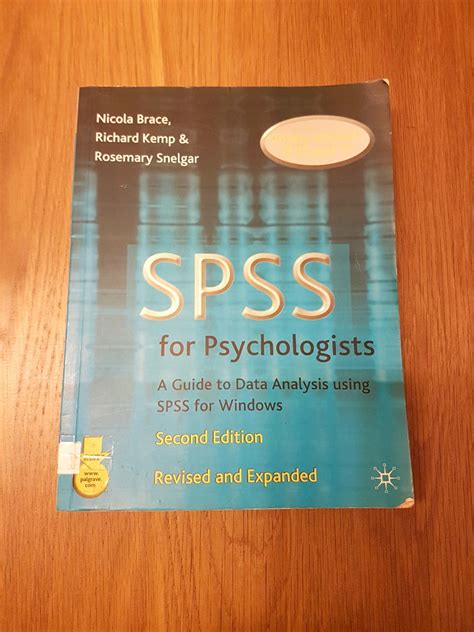 Spss For Psychologists Hobbies And Toys Books And Magazines Textbooks On Carousell