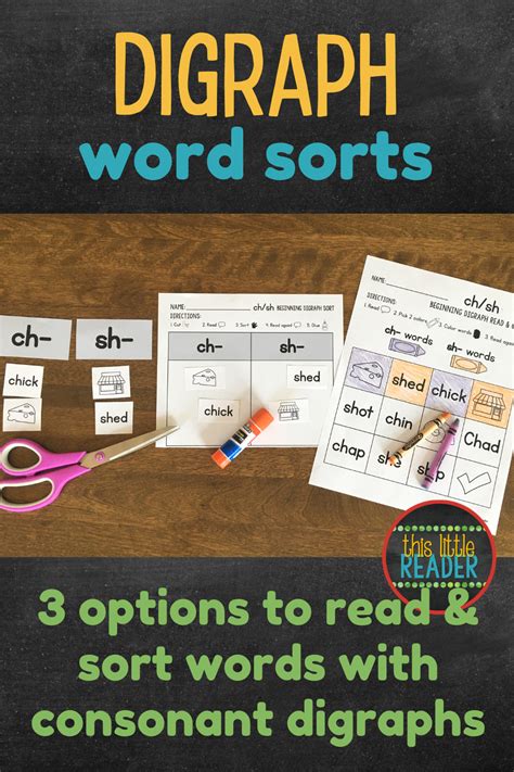 Consonant Digraphs Worksheets Digraph Words Word Sorts Digraph