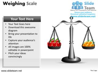 Hanging Weighing Scale Measure Powerpoint Ppt Slides PDF