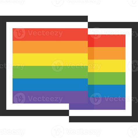 Pixel Art Cartoon Lgbt Flag 28652116 PNG