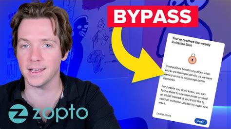How To Bypass The Linkedin Weekly Invite Limit Using Zopto Invitations Linkedin Bypass
