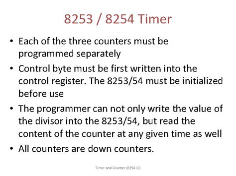 8254 Timer And Counter 8254 Ic Programmable Timer