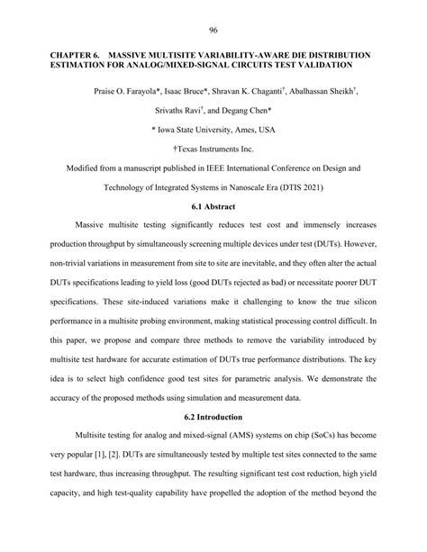 Pdf Massive Multisite Variability Aware Die Distribution Estimation