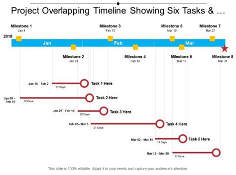 Overlapping Timeline Slide Team