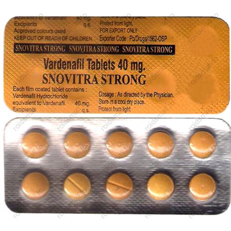 Snovitra 20 Vardenafil Levitra Dosage Uses Review