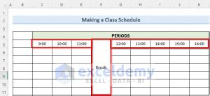 How To Make A Class Schedule On Excel With Easy Steps