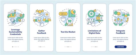 Premium Vector Ways To Sustain Your Brand Onboarding Mobile App Screen