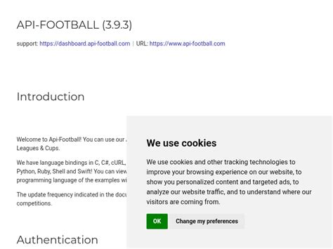 Api Football Api Details
