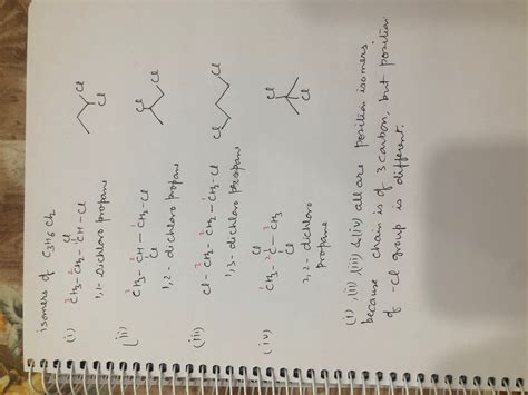 [solved] Construct All The Possible Isomers Of C3h6cl2 Draw The Line Course Hero