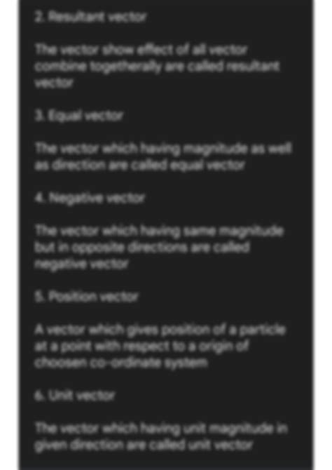SOLUTION Scaler Vector And Types Of Vectors Studypool