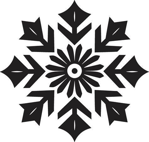 Timeless Icon Of Snowfall Stylish Snowflake Symbol Simplistic Elegance In Black And White