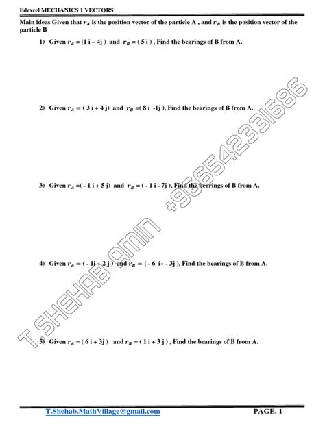 As M1 Vectors Main Ideas Introduction Orientation Basics Pdf