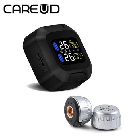 CAREUD Wireless Motorcycle TPMS Tire Pressure Monitoring System Tyre Pressure Sensor TPMS