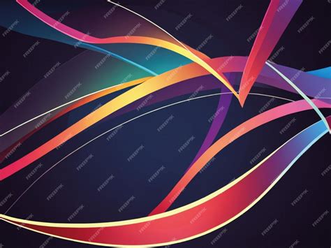 Abstract Line Background Template Dynamic Curves Lines Premium Ai Generated Image
