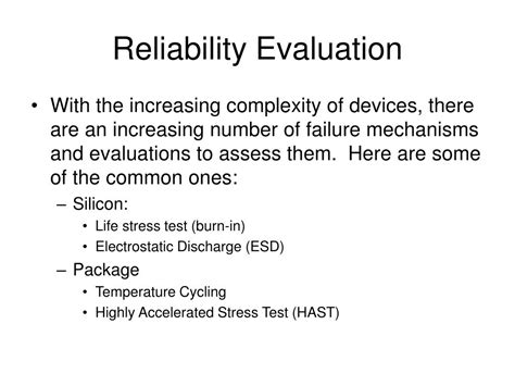 Ppt An Overview Of Electronic Component Reliability Powerpoint