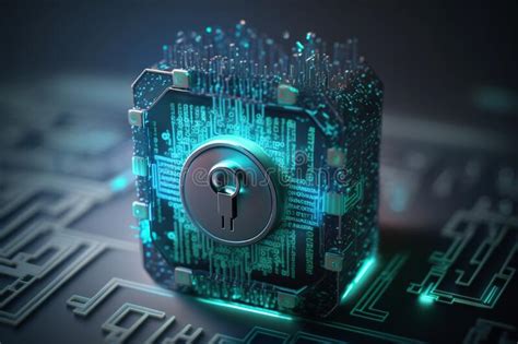 Cyber Security And Privacy Data Storage Protection Concept Generative Ai Stock Illustration