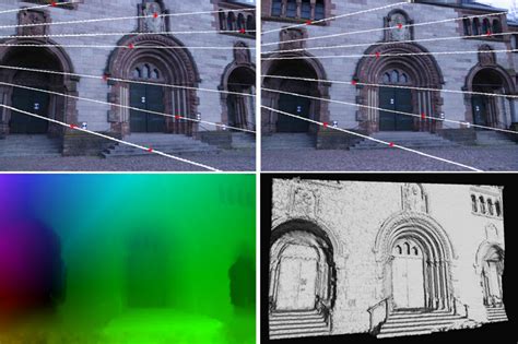 An Example Of Using Two Image Algorithm Of Dense Reconstruction On The