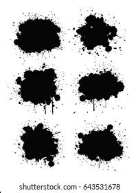 Abstract Paint Splashes Set Design Use Stock Vector Royalty Free