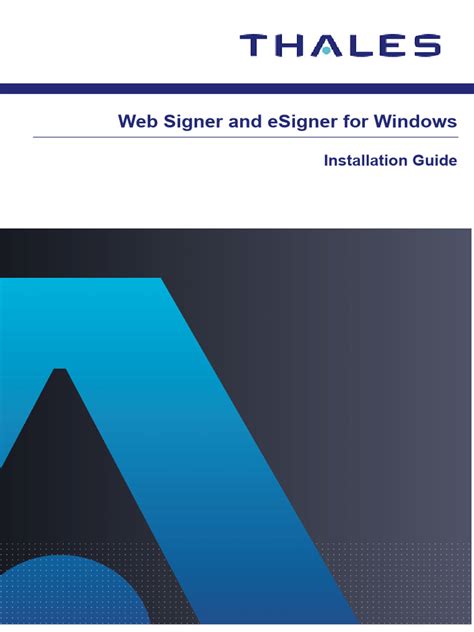 Web Signer And Esigner Windows Installation Guide Pdf Installation Computer