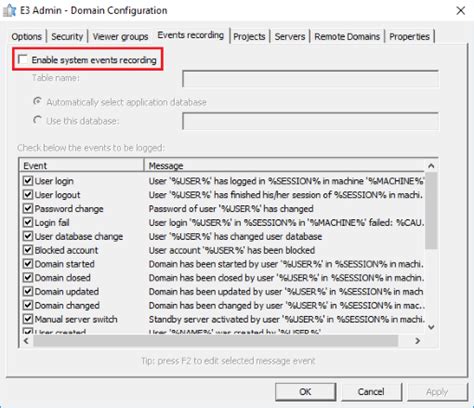 KB 27118 Recording User Events In The Database Elipse Knowledgebase